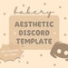 Bakery Beige Aesthetic Discord Template for Creators (instant Download ...