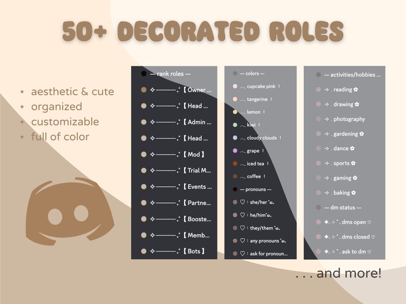 Cafe Themed Aesthetic & Cute Discord Template for Creators - Etsy