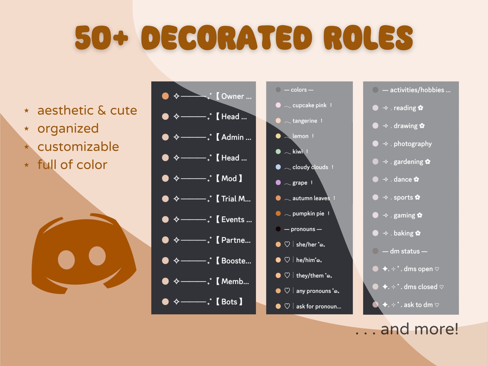Aesthetic & Cute Autumn Fall Discord Template for Creators - Etsy