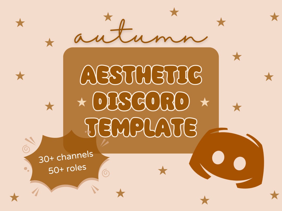 Aesthetic & Cute Autumn Fall Discord Template for Creators - Etsy