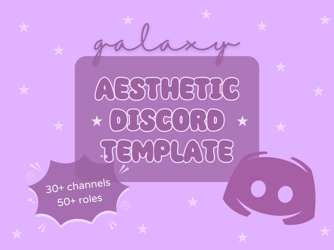 Galaxy Space Aesthetic Discord Template for Creators | Instant Download ...