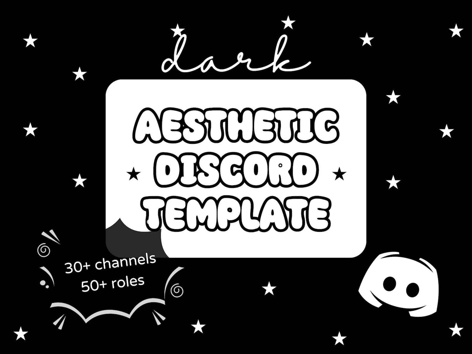 Dark Aesthetic Discord Server Template (instant Download) - Etsy
