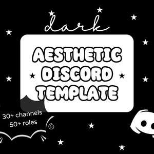 Aesthetic & Cute Dark Discord Server Template for Creators - Etsy