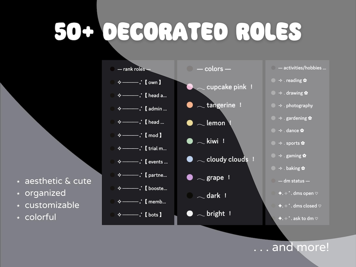 Dark Aesthetic Discord Server Template (instant Download) - Etsy