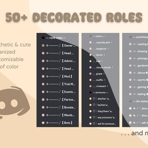 Bakery Beige Aesthetic Discord Template for Creators (instant Download ...