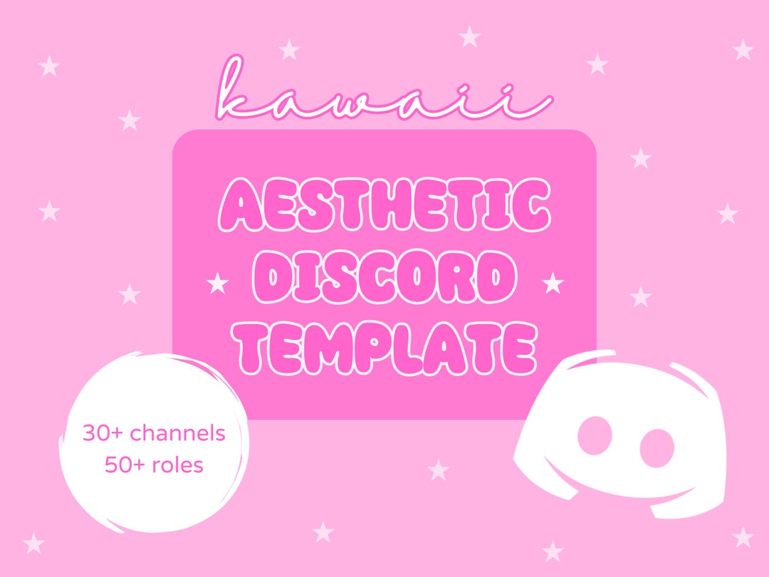 Kawaii Pink Aesthetic Discord Template | 30+ Channels (instant Download ...