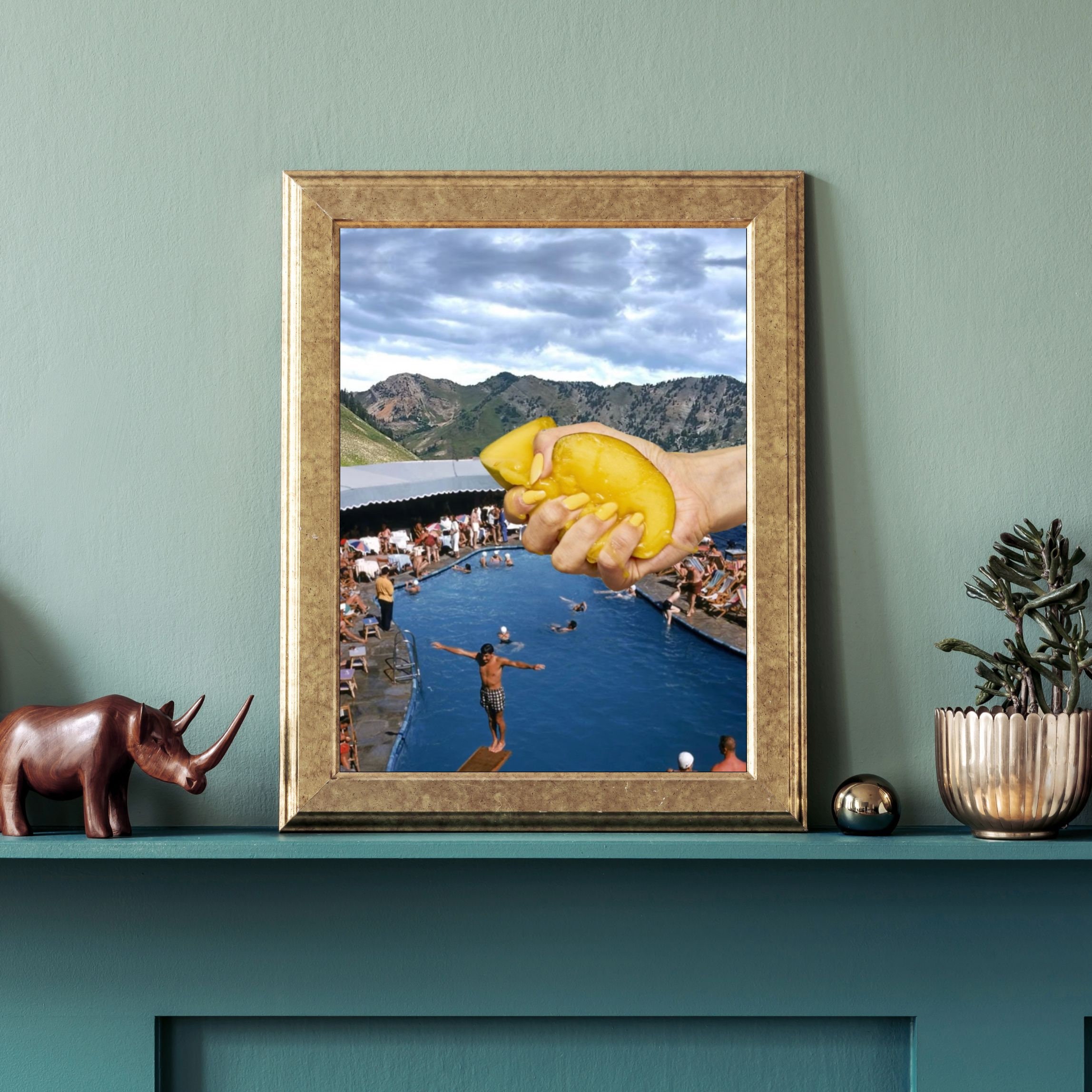 Splash of Nostalgia | Retro Inspired Surrealist Collage of People at a ...