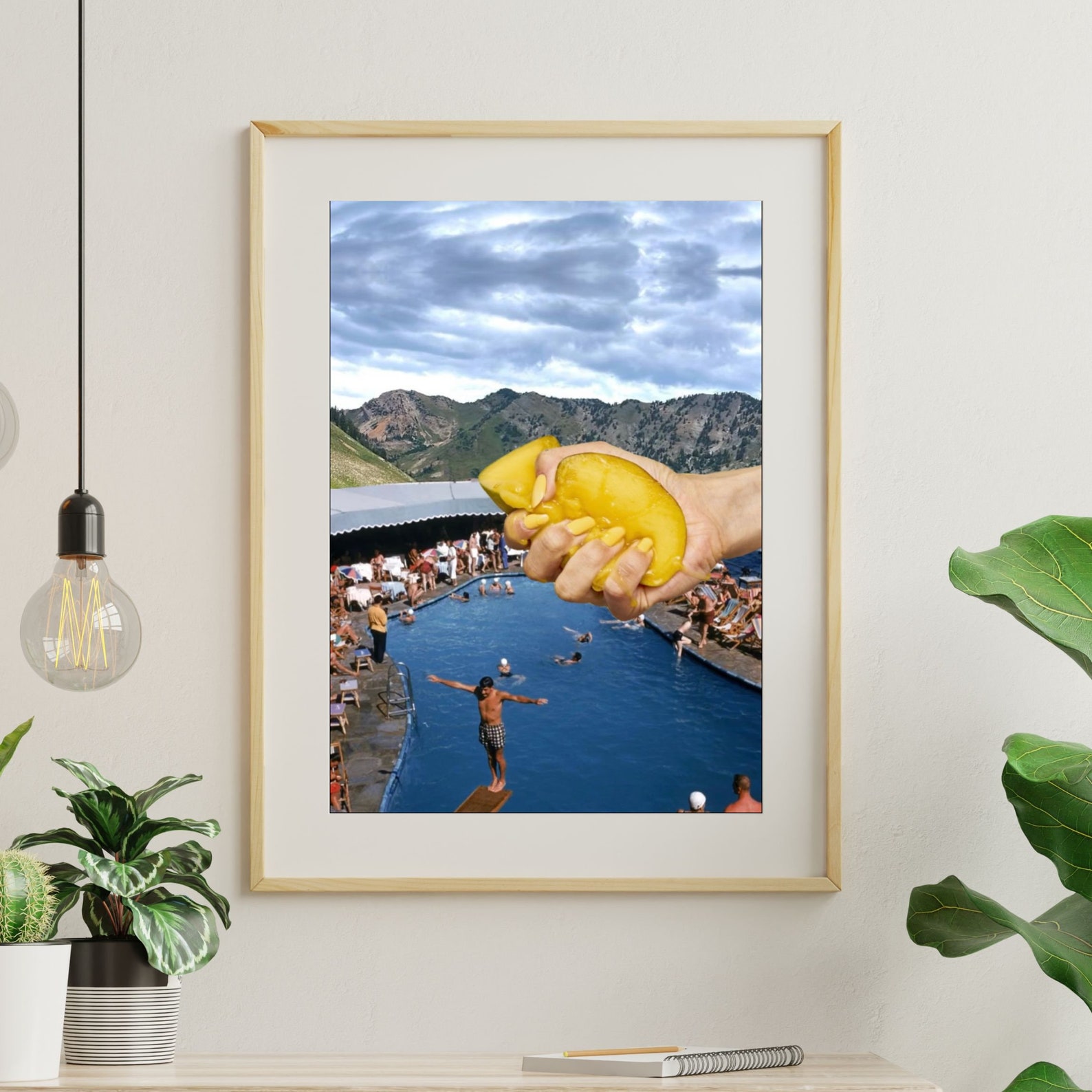Splash of Nostalgia | Retro Inspired Surrealist Collage of People at a ...