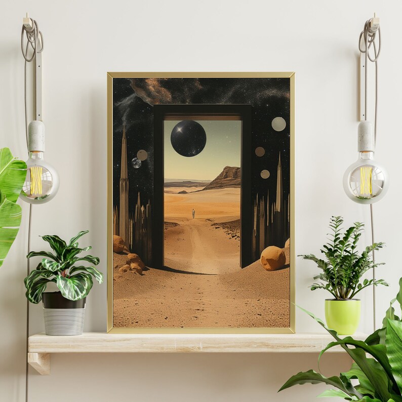 Celestial Sci-fi Poster | Retro Futurism | Space Age | Surreal Postcard ...