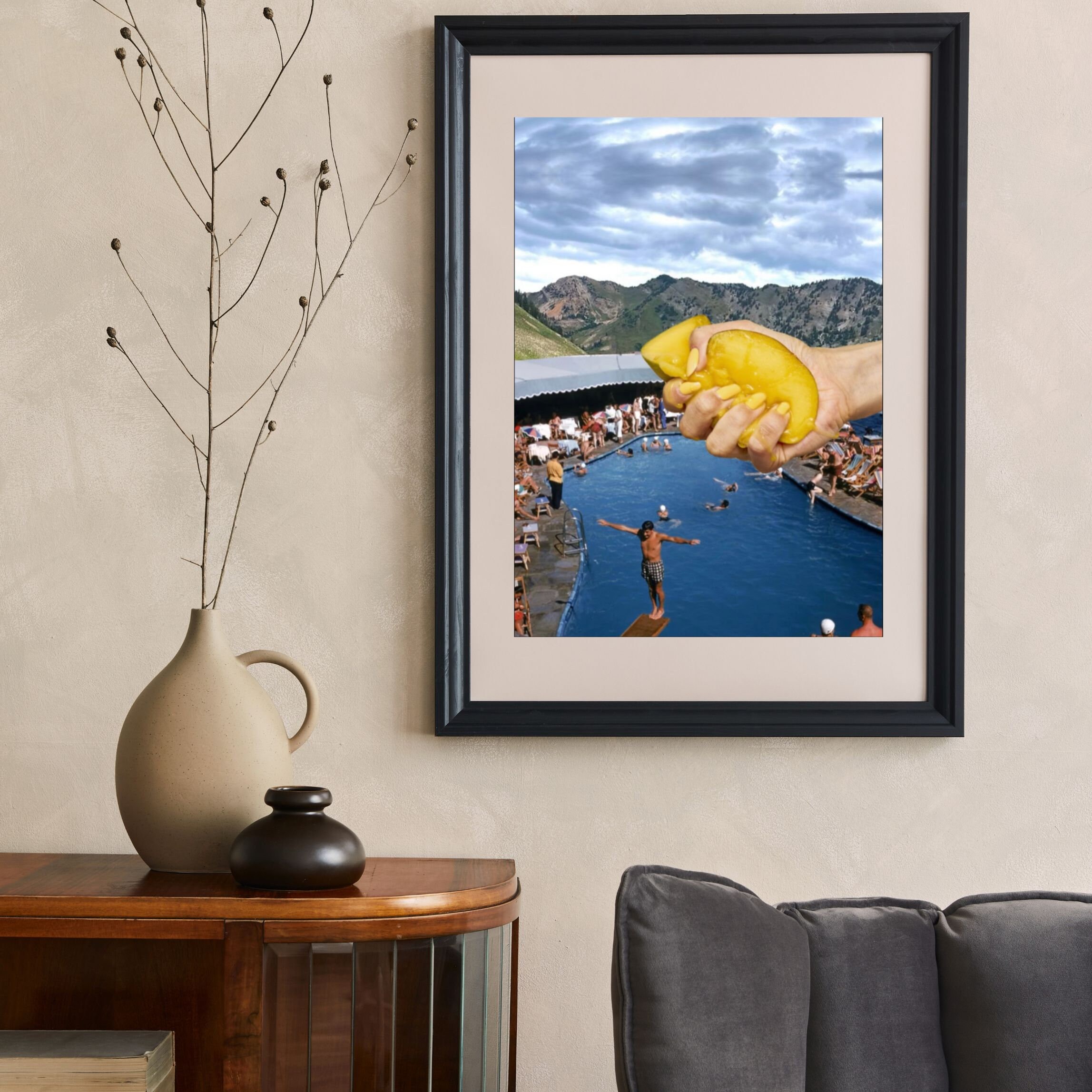 Splash of Nostalgia | Retro Inspired Surrealist Collage of People at a ...