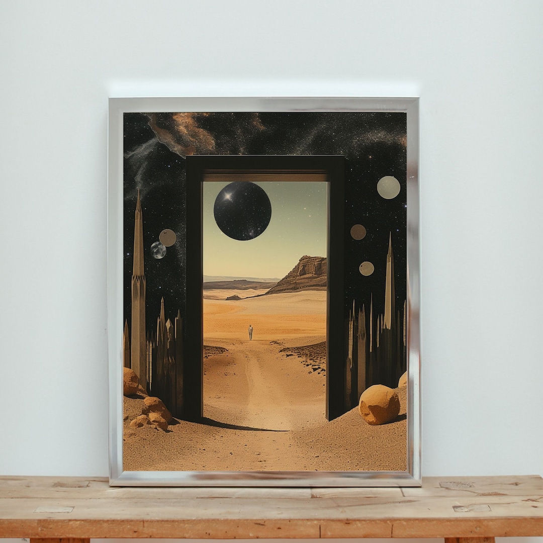 Celestial Sci-fi Poster | Retro Futurism | Space Age | Surreal Postcard ...