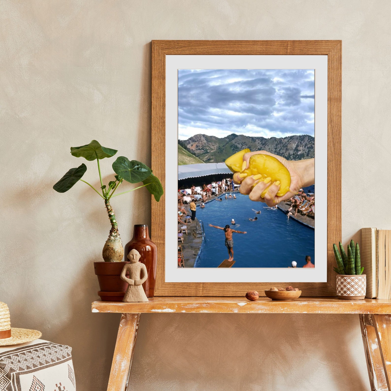 Splash of Nostalgia | Retro Inspired Surrealist Collage of People at a ...