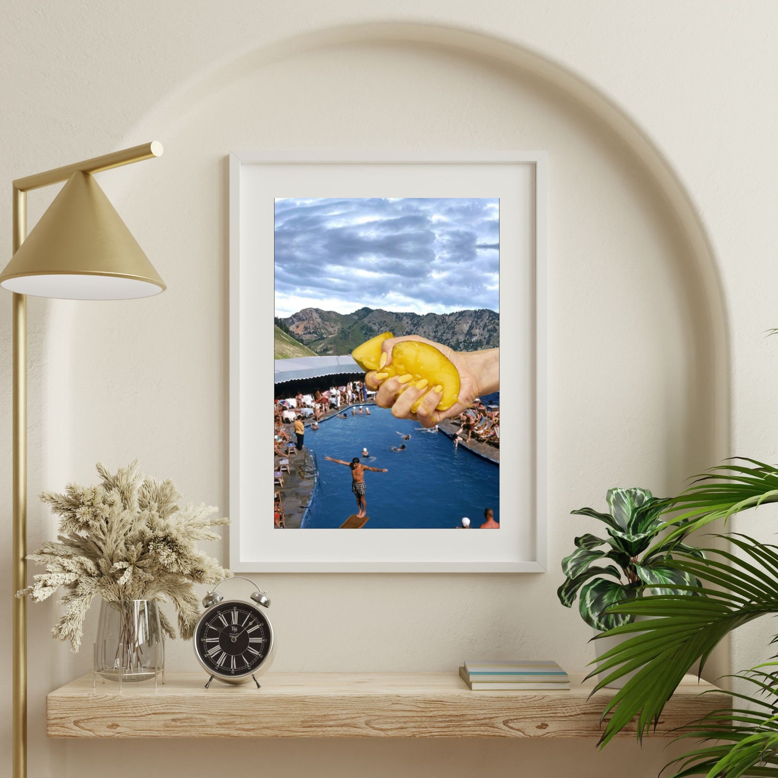 Splash of Nostalgia | Retro Inspired Surrealist Collage of People at a ...