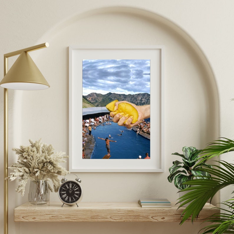 Splash of Nostalgia | Retro Inspired Surrealist Collage of People at a ...