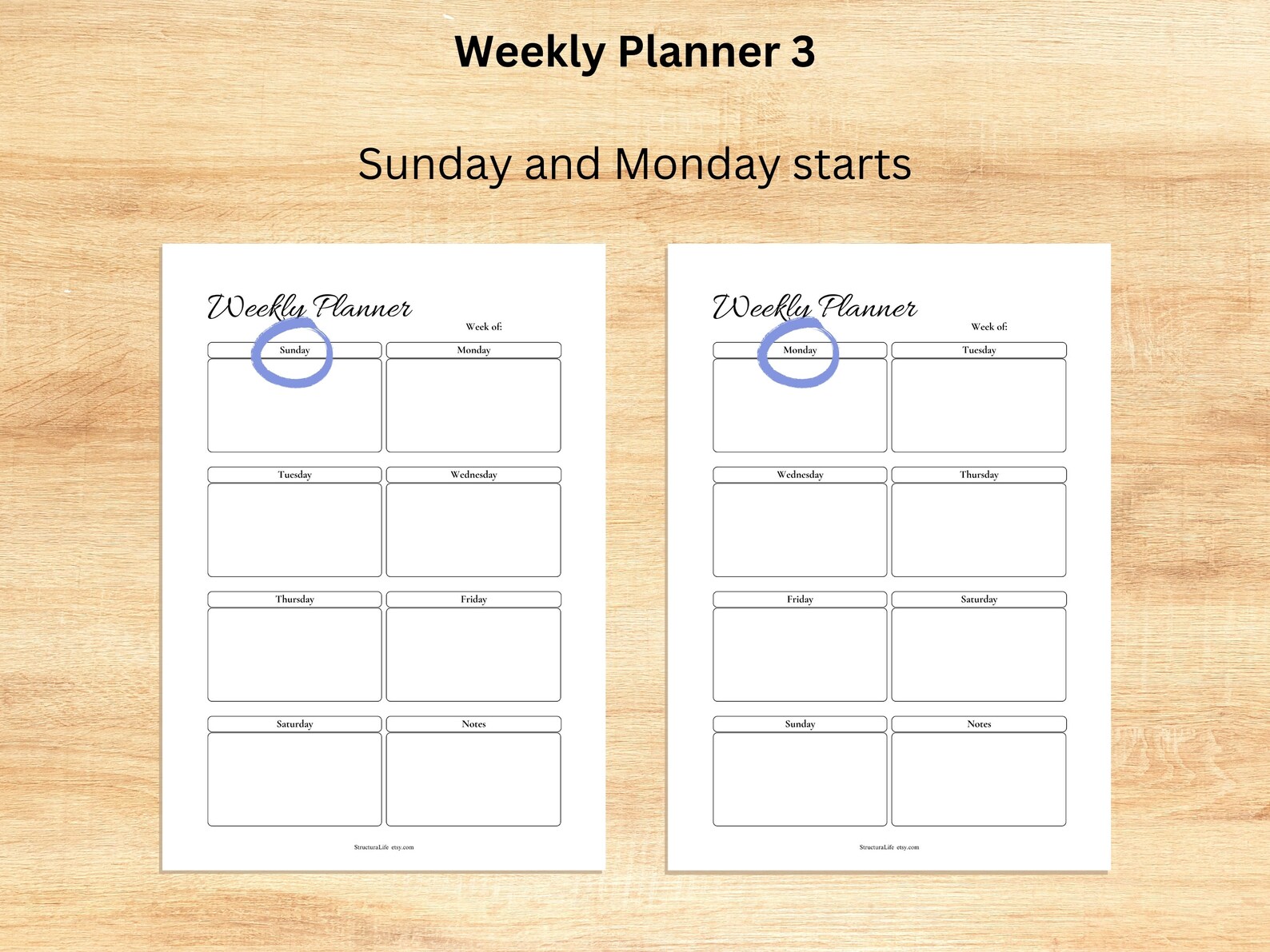 Fillable Weekly Planner Printable: A4 & Letter Sizes (PDF) - Etsy