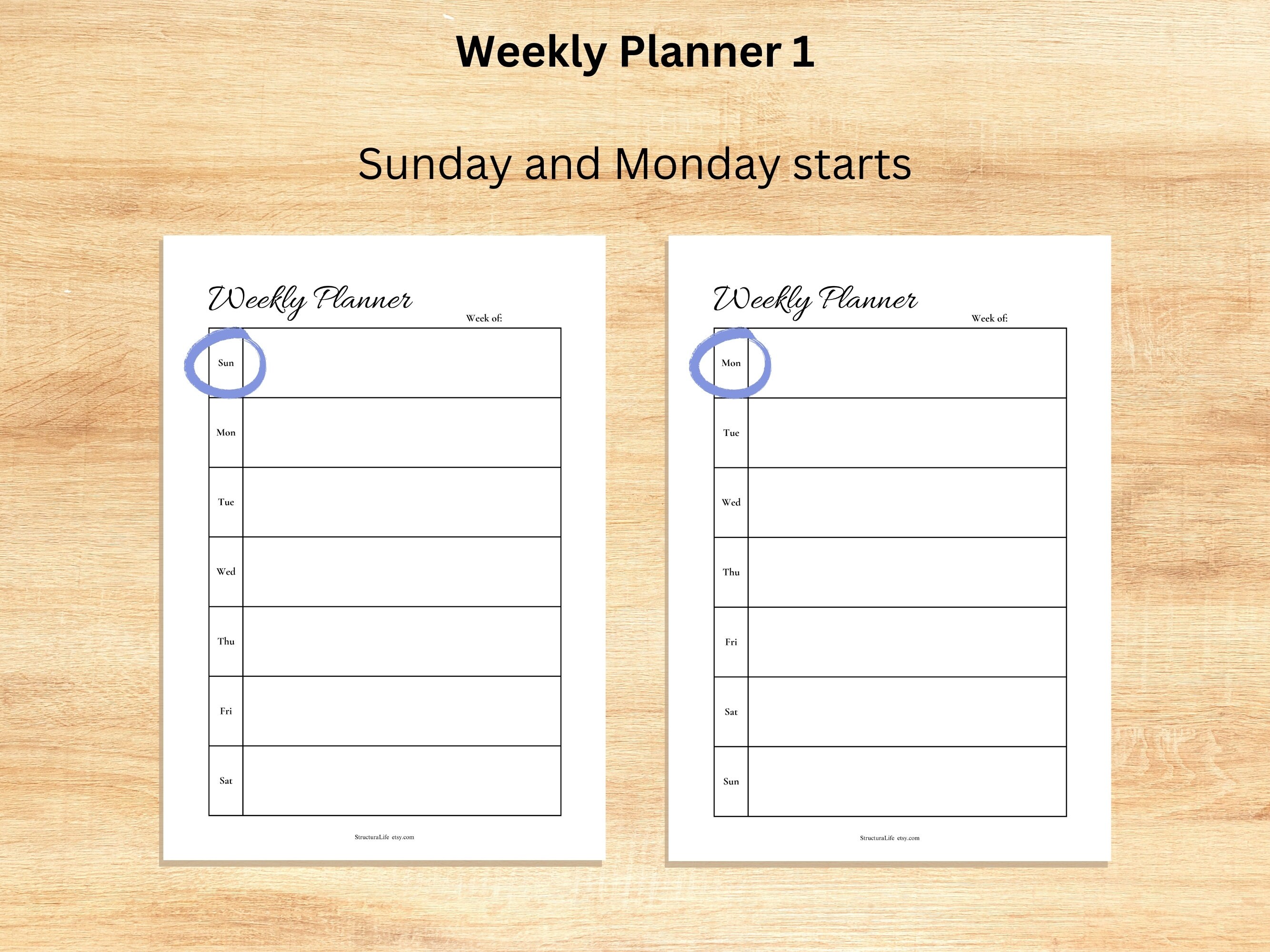 Fillable Weekly Planner Printable: A4 & Letter Sizes (PDF) - Etsy
