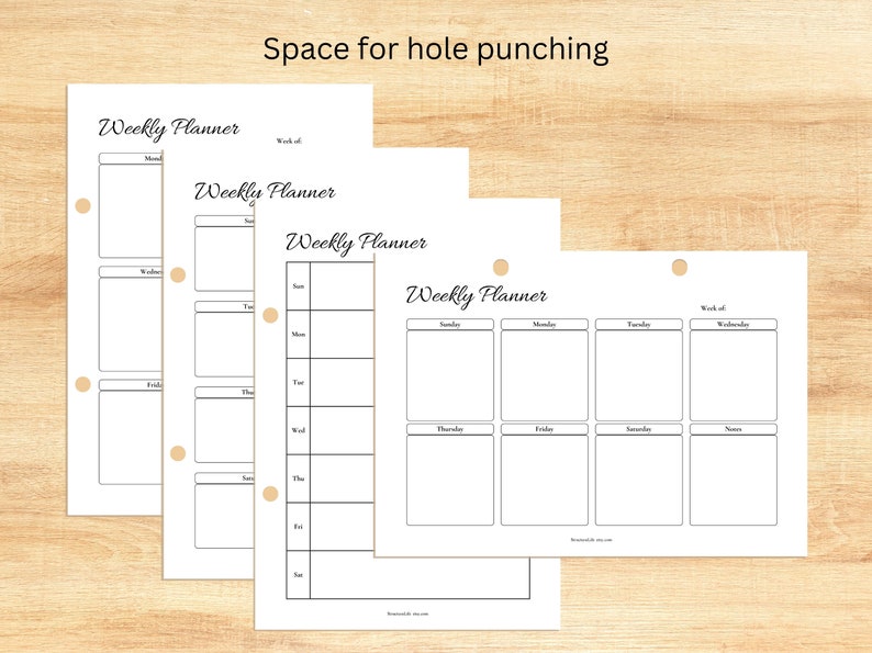 Fillable Weekly Planner Printable: A4 & Letter Sizes (PDF) - Etsy