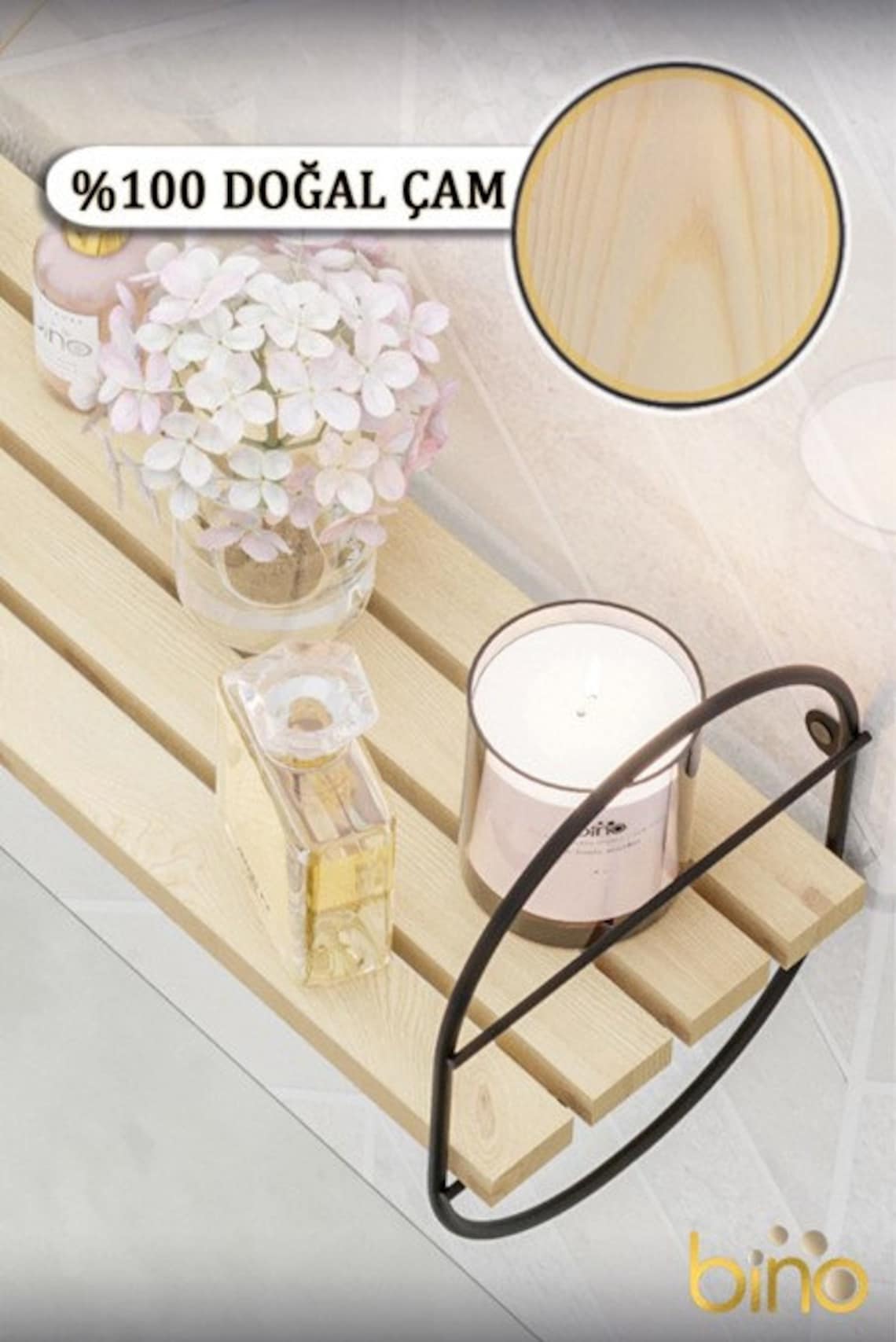 Wall Shelf Single Bookshelf Solid Wood Living Room Bathroom Kitchen ...