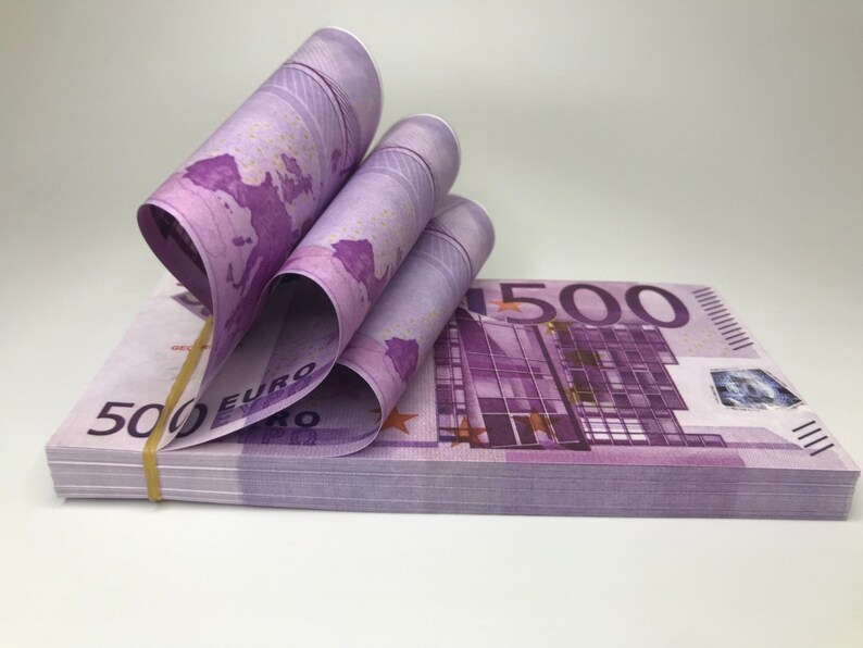 Realistic 500 Euro Fake Euro Banknotes Joke Money Toy Money Real Size ...