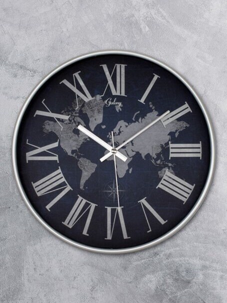 World Map Clock Wall Clock Real Glass Wall Clock Black - Etsy