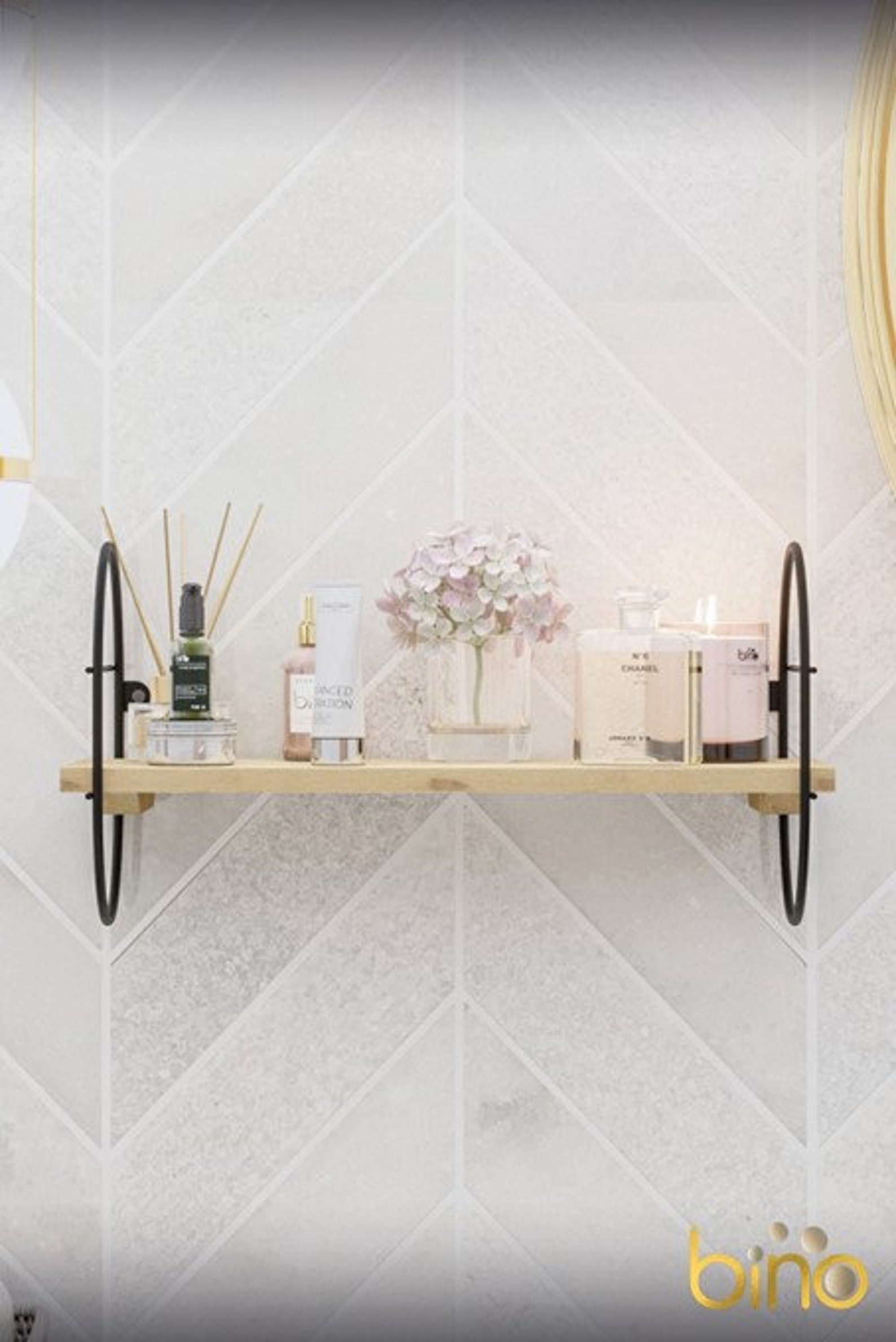 Wall Shelf Single Bookshelf Solid Wood Living Room Bathroom Kitchen ...