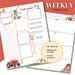 Farm Animals Weekly Planner Insert; 2 Page Dashboard Layout for HP ...
