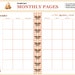 Strawberry Gnomes Weekly Planner Insert 2 Page Dashboard Layout for HP ...