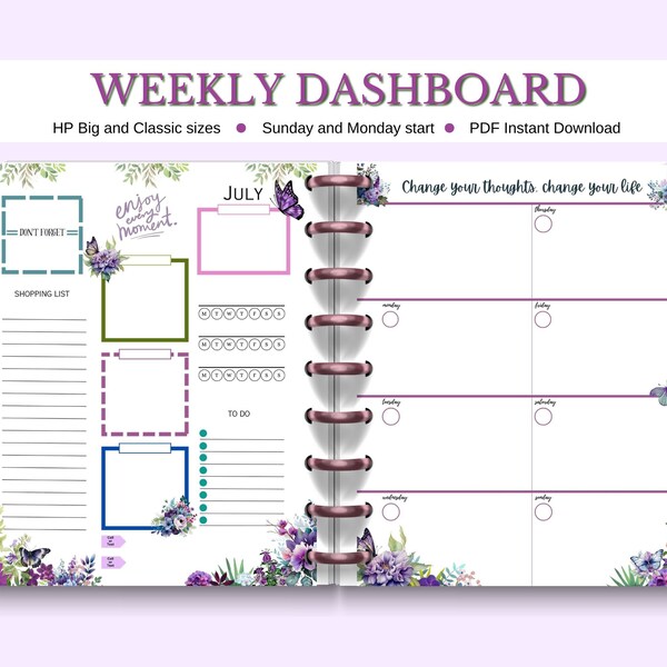Dashboard Printable - Etsy