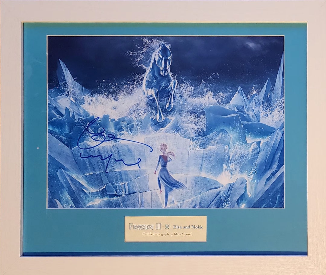 Frozen 2 Signed Photo of Elsa and the Nokk framed With COA - Etsy