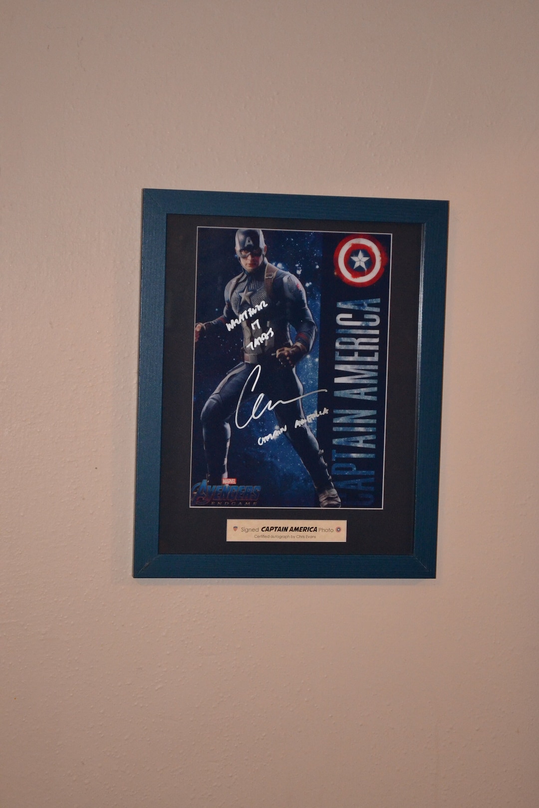 Signed and Inscribed Captain America Photo From Avengers: Endgame with ...