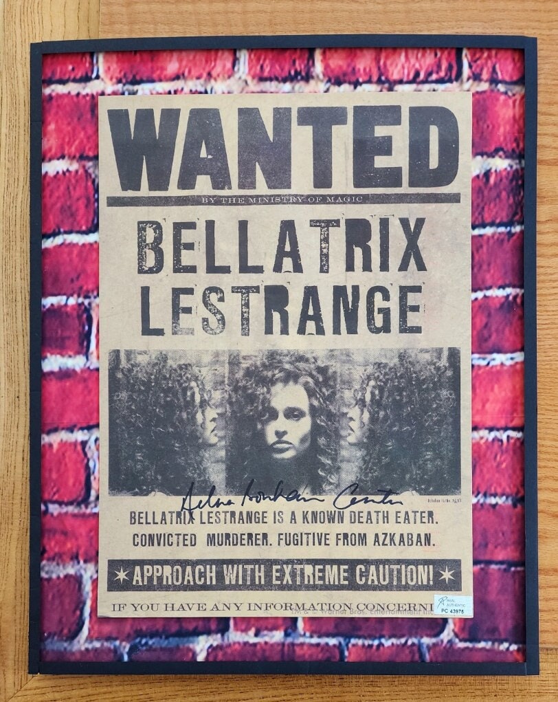 Bellatrix Lestrange Wanted Poster Harry Potter Poster By Minalima