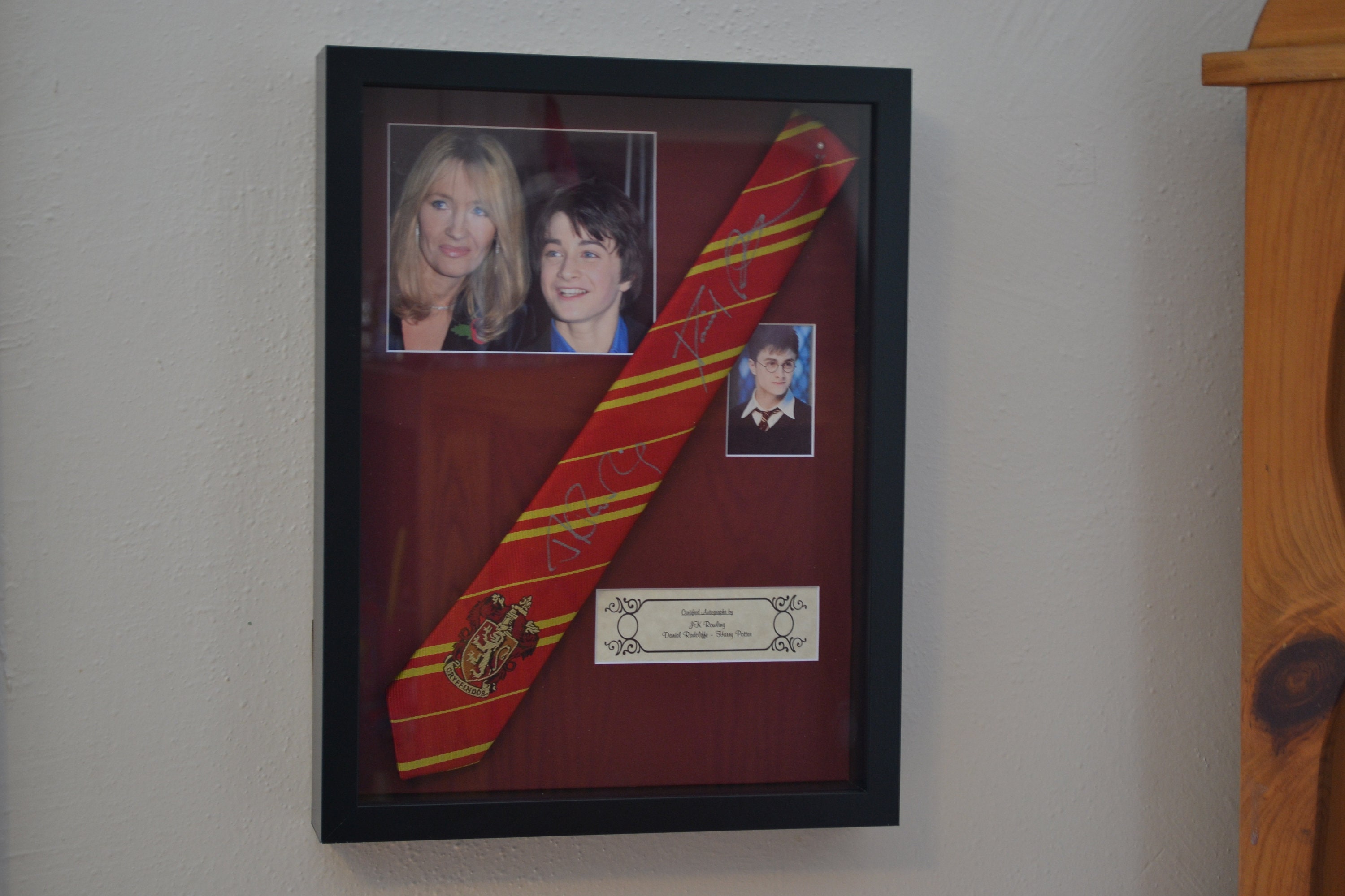 Signed Harry Potter Gryffindor Tie shadow Box Frame, Autographs Have ...