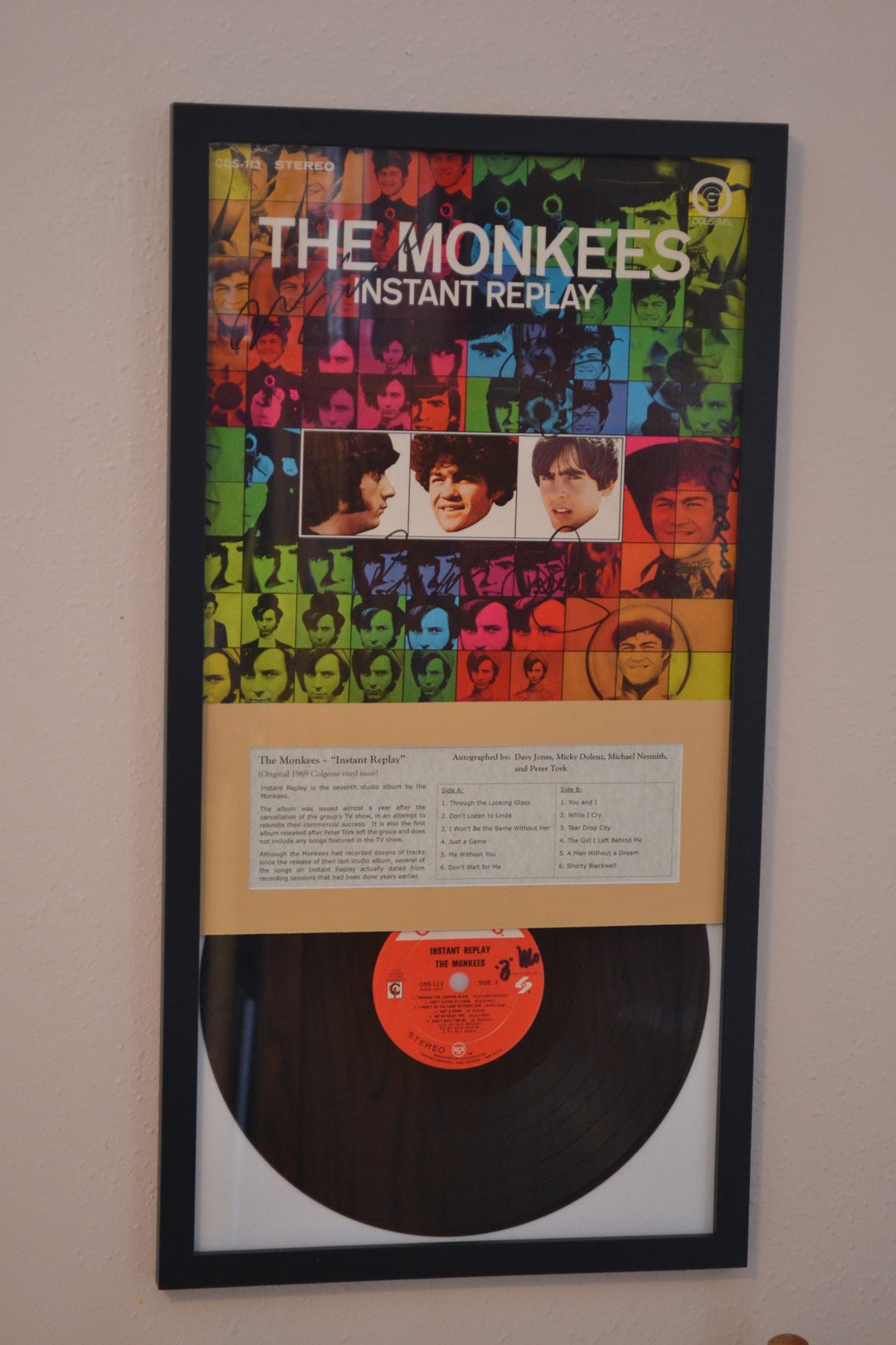Signed the Monkees - Instant Replay Album and Vinyl (hand Signed ...