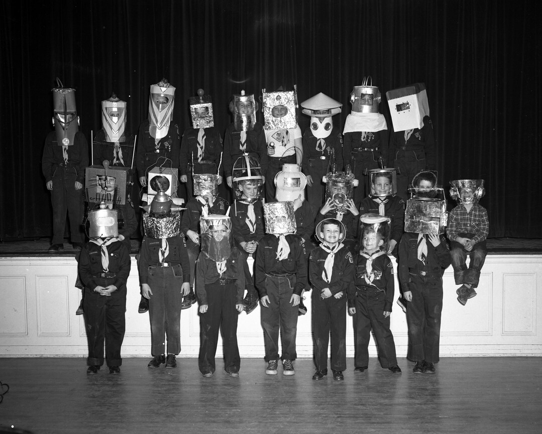 Digital Download, Vintage Cub Scout Space Men Photo, Funny Strange 1954 ...