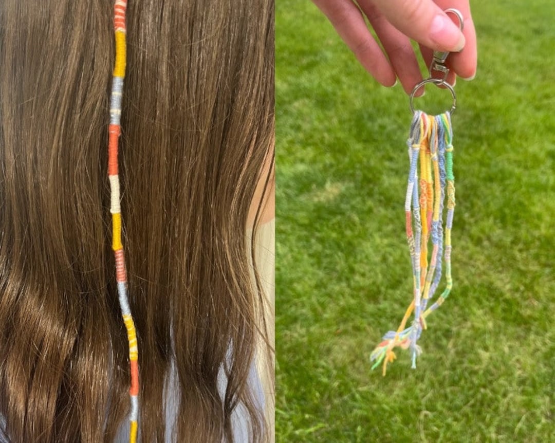 Custom Reusable Summer Embroidery Floss Hair Wrap - Etsy