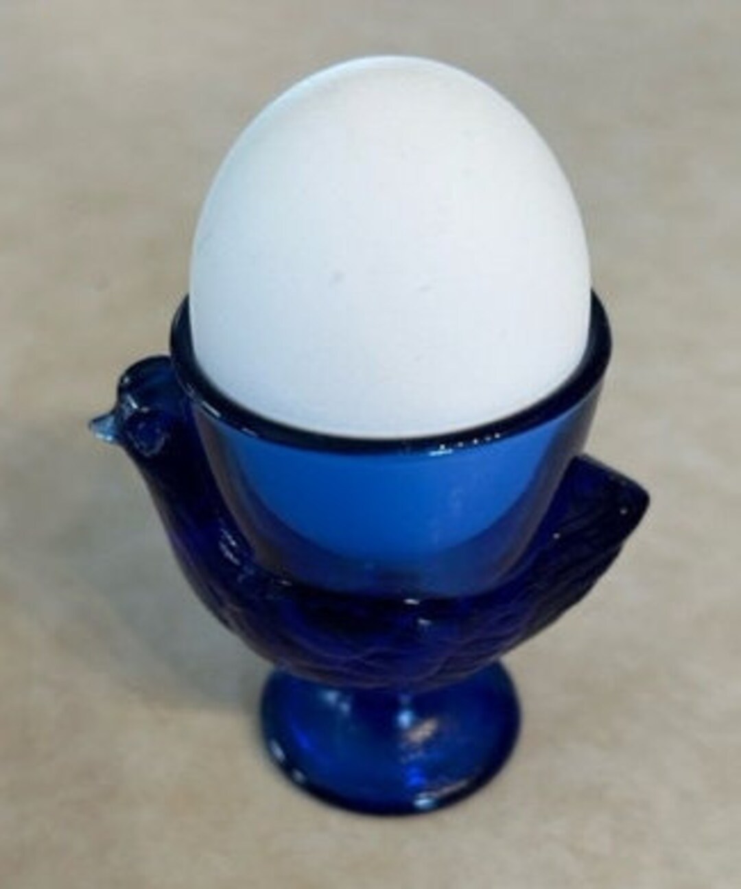 Luminarc Cobalt Blue Glass Egg Cup or Toothpick Holder Made in France ...