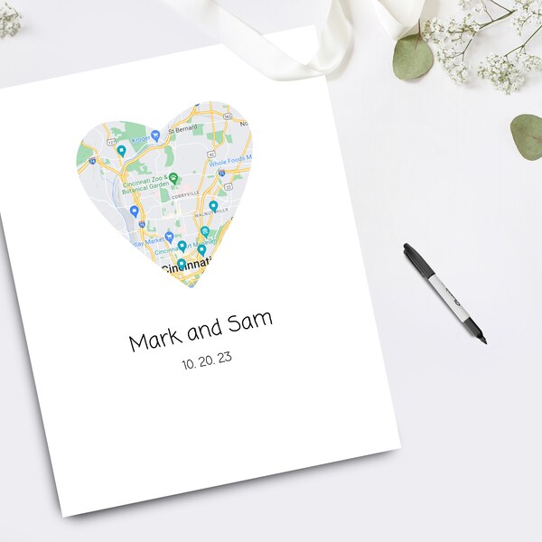 Where We Met Template - Etsy