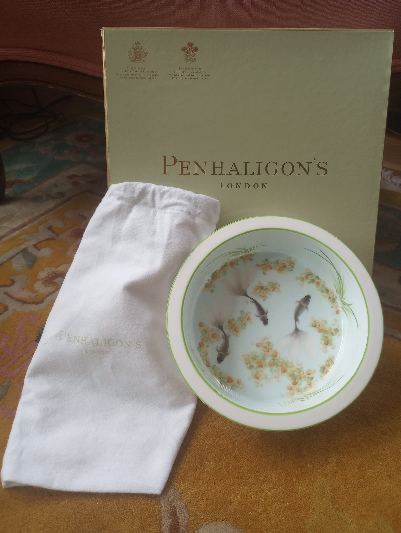 Penhaligon's London Pet Water Bowl, Dog Cat Koi Goldfish "imperial Paw ...