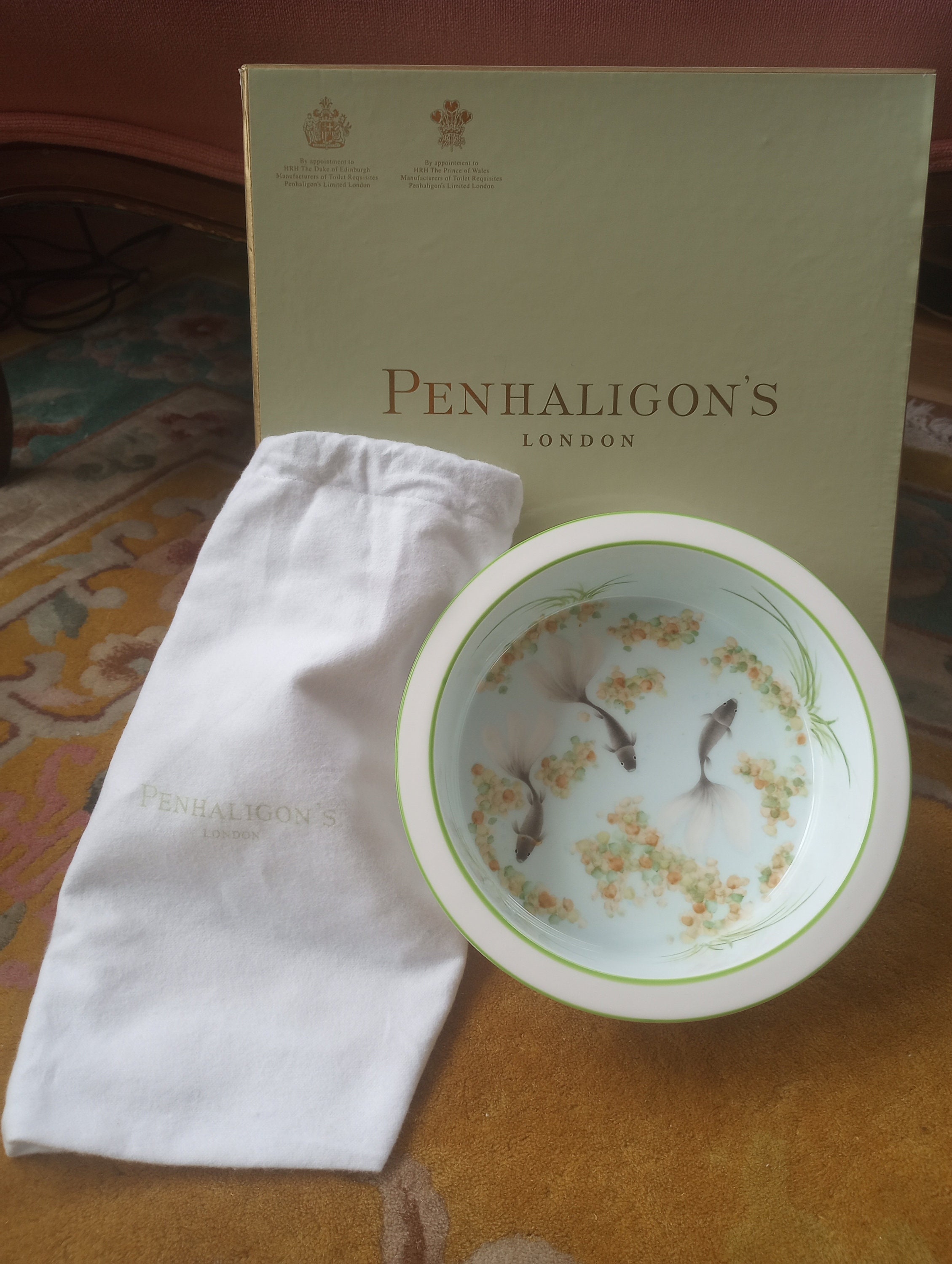 Penhaligon's London Pet Water Bowl, Dog Cat Koi Goldfish "imperial Paw ...