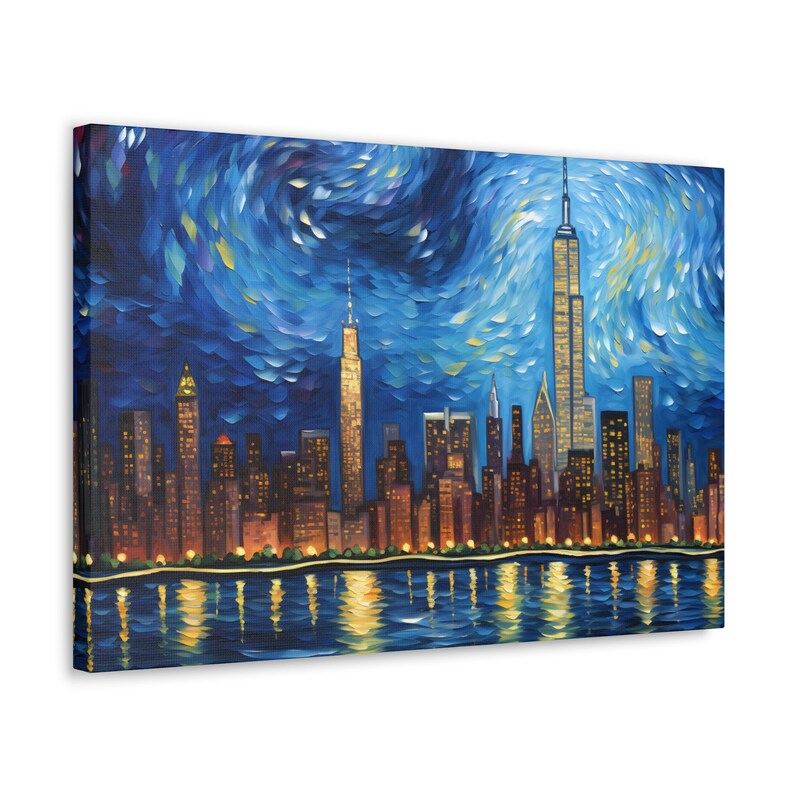 New York City Van Gogh's Starry Night, Painting, Canvas, Art, 2 ...