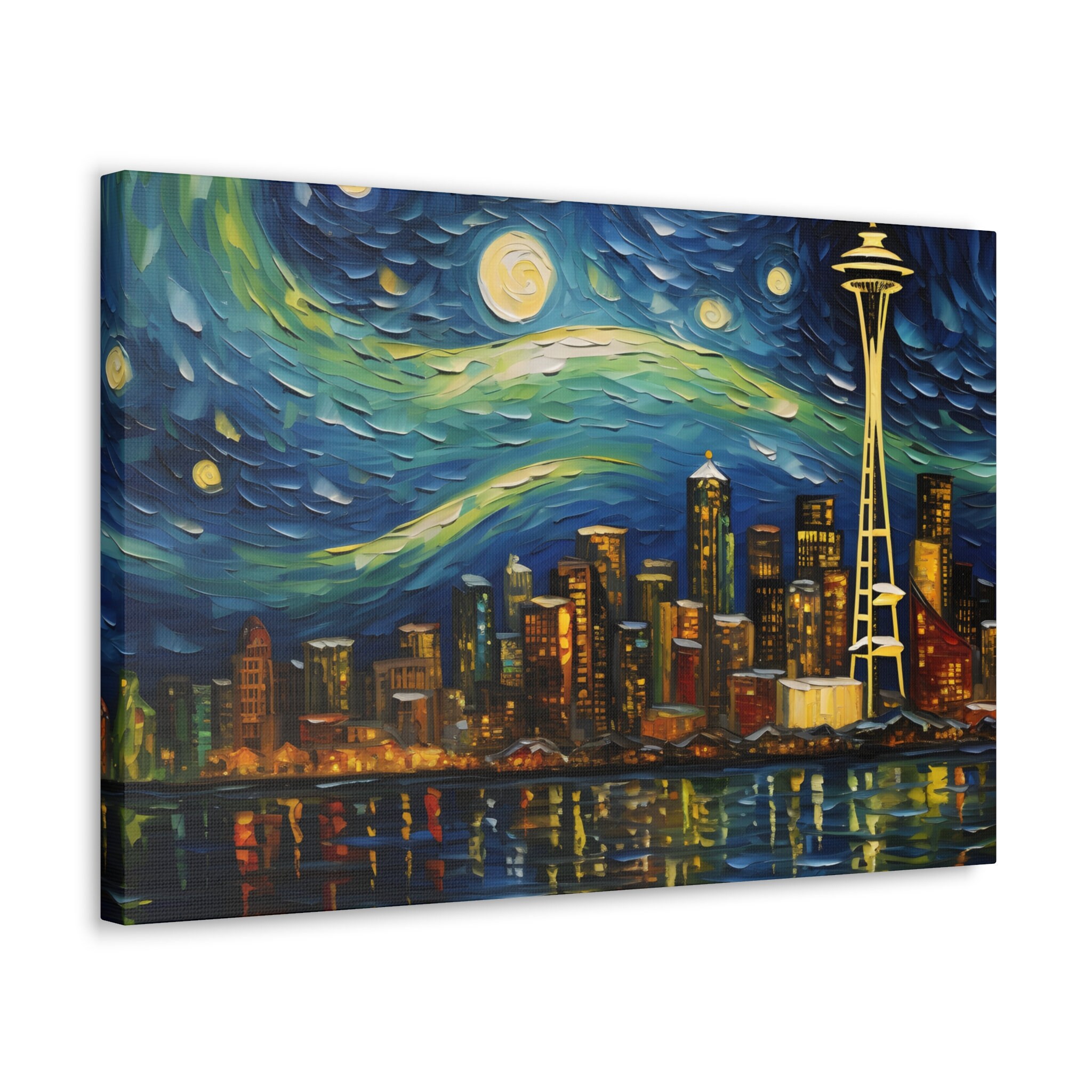 Seattle Van Gogh's Starry Night, Painting, Canvas, Art, 2 Variations - Etsy