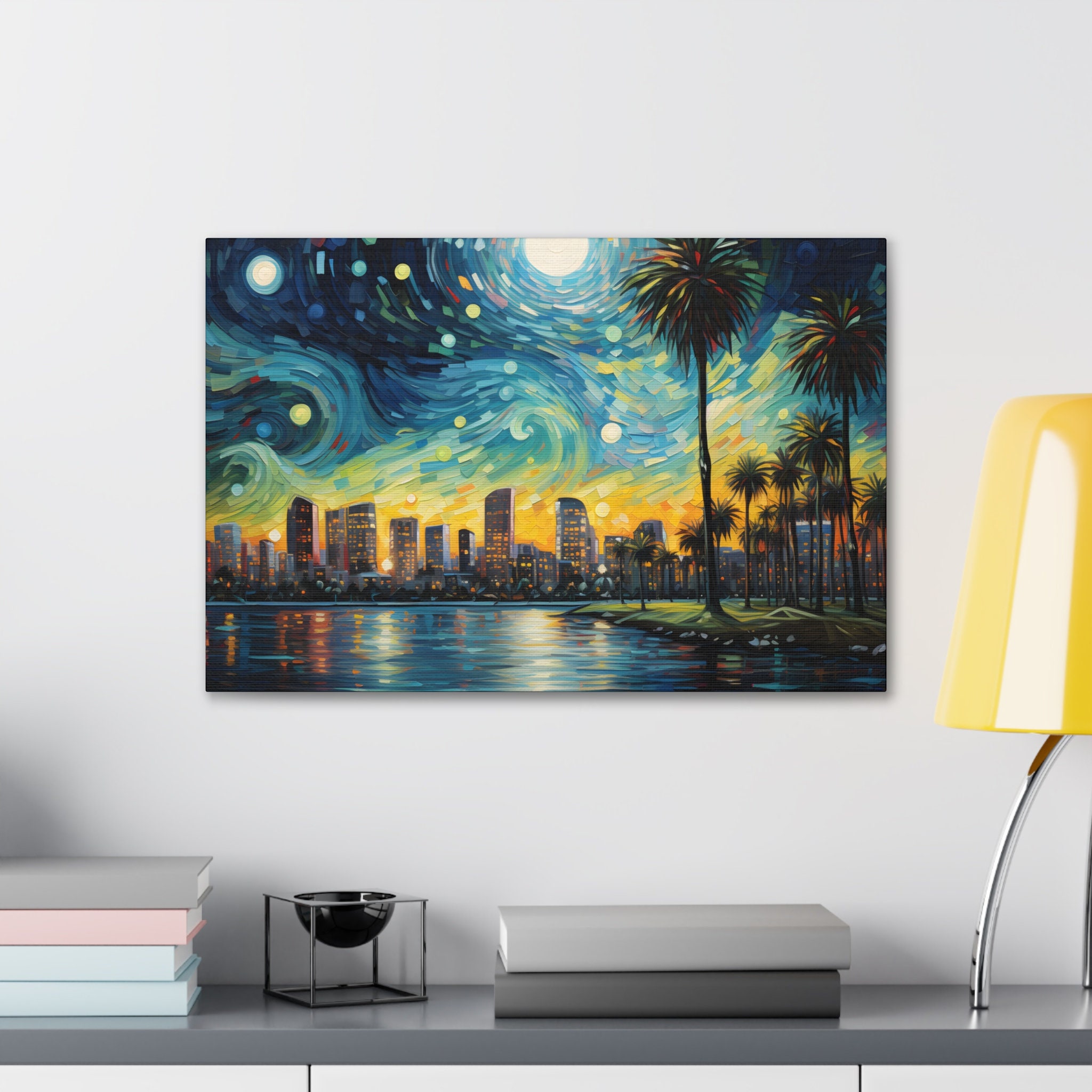 Miami Van Gogh's Starry Night, Painting, Canvas, Art, 2 Variations - Etsy