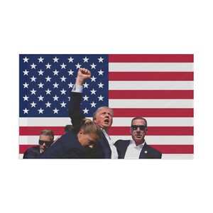 Trump Shot Flag, MAGA, Fist Pump, Rally - Etsy