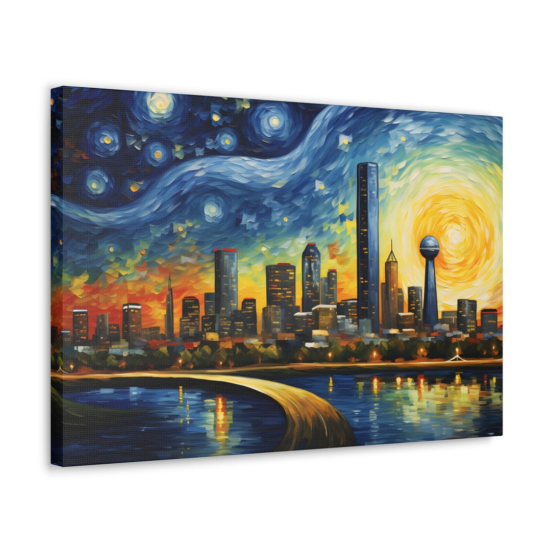 Dallas Van Gogh's Starry Night, Painting, Canvas, Art, 2 Variations - Etsy