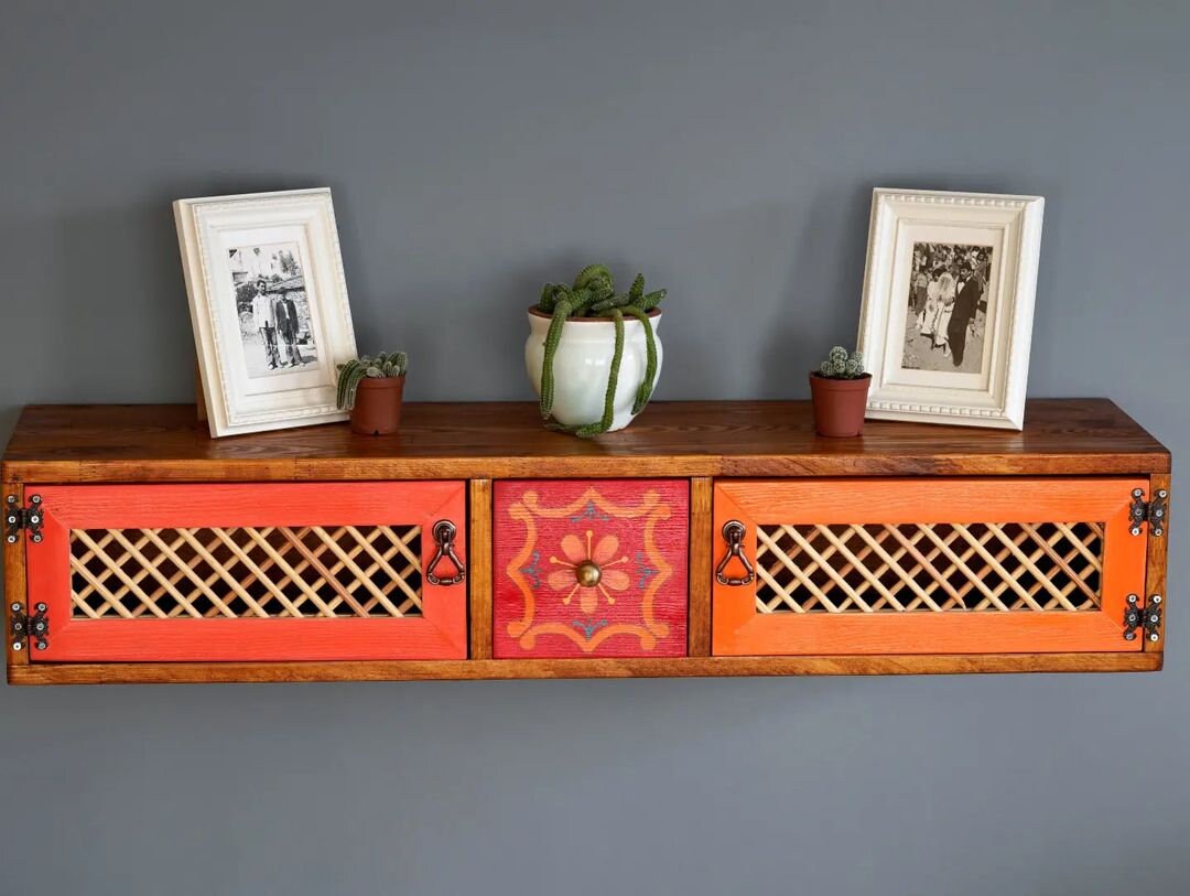 Wall Cabinet, Wall Cabinet With Doors, Rustic Wall Cabinet, Kitchen ...