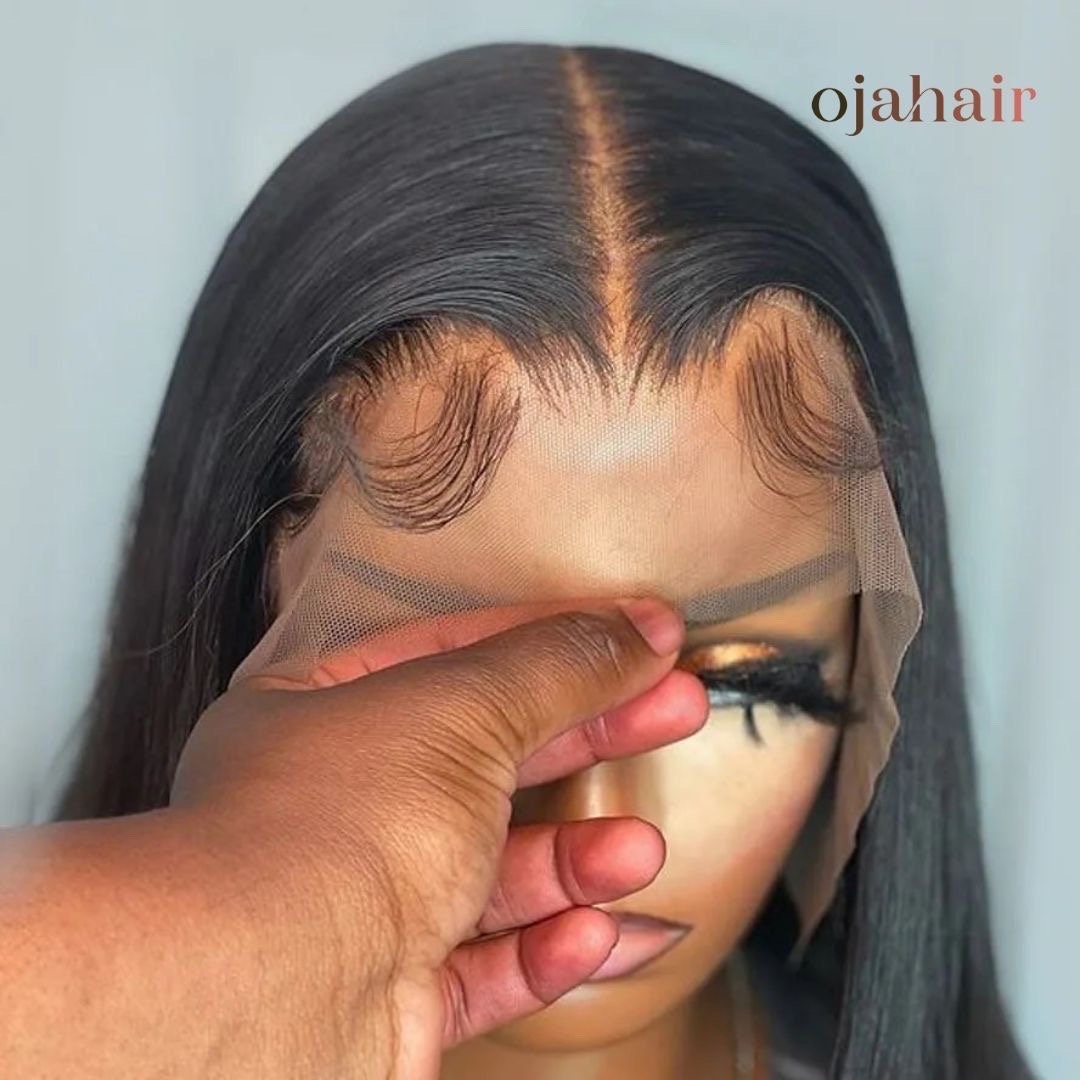 13x4 HD Lace Frontal only Raw Human Hair Pre-plucked Hairline ear to ...