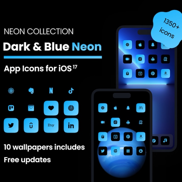 Neon App Icons - Etsy