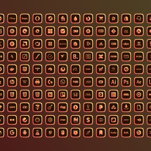 Icon Pack Sunrise Chroma Ios 17 | Gradient Border | 750+ Icons | 10 ...