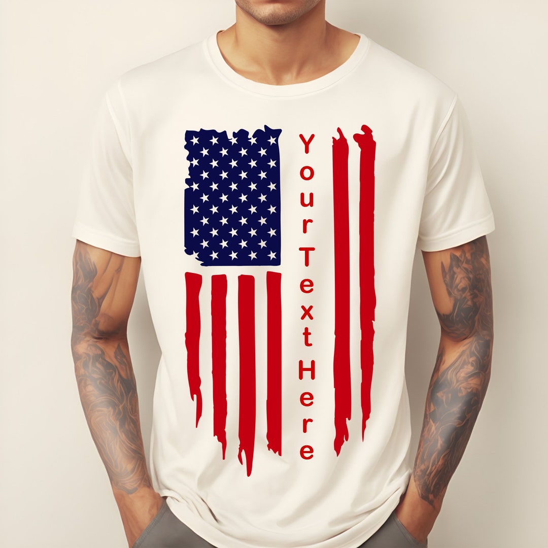 Custom American Flag Shirt, American Flag Shirt, Custom US Flag ...