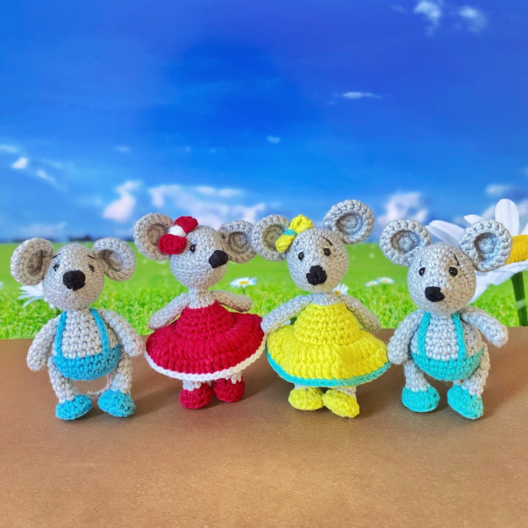Handcrafted Crocheted Little Mouse Toy, Charming Mouse Gift Idea ...